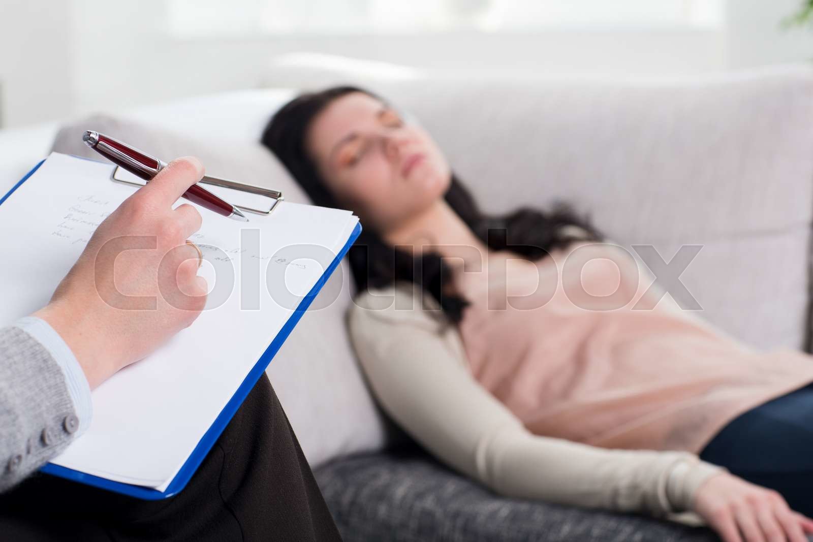 Psychiatrist and woman patient | Stock image | Colourbox