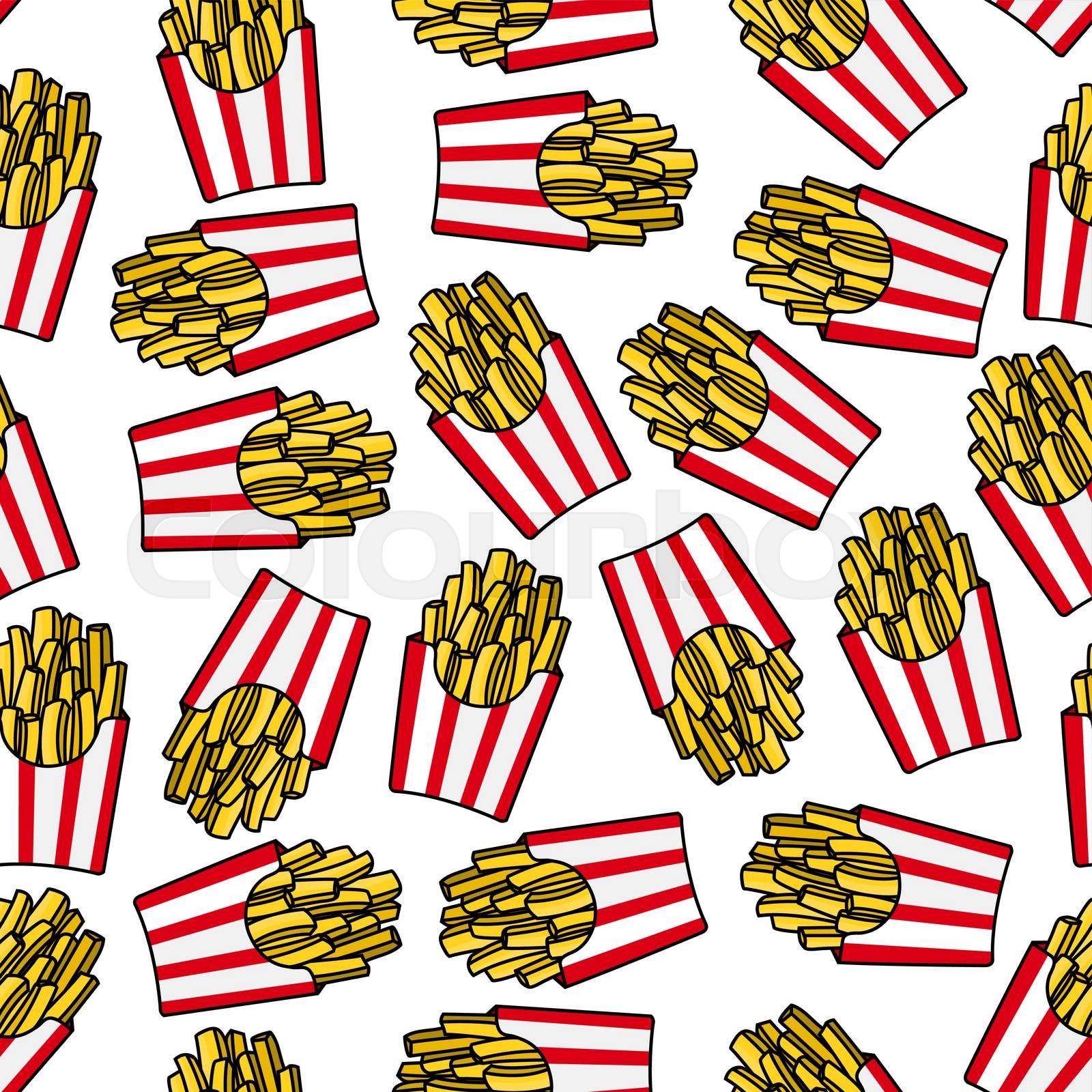 schnell, pommes, hintergrund | Stock-Vektor | Colourbox