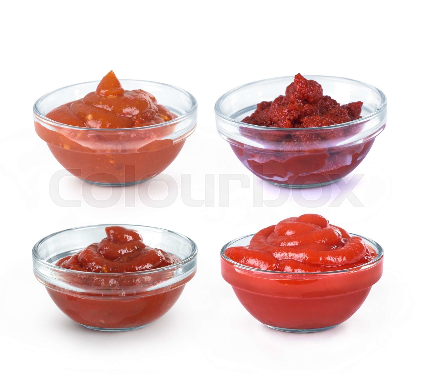 collection of red sauces | Stock image | Colourbox