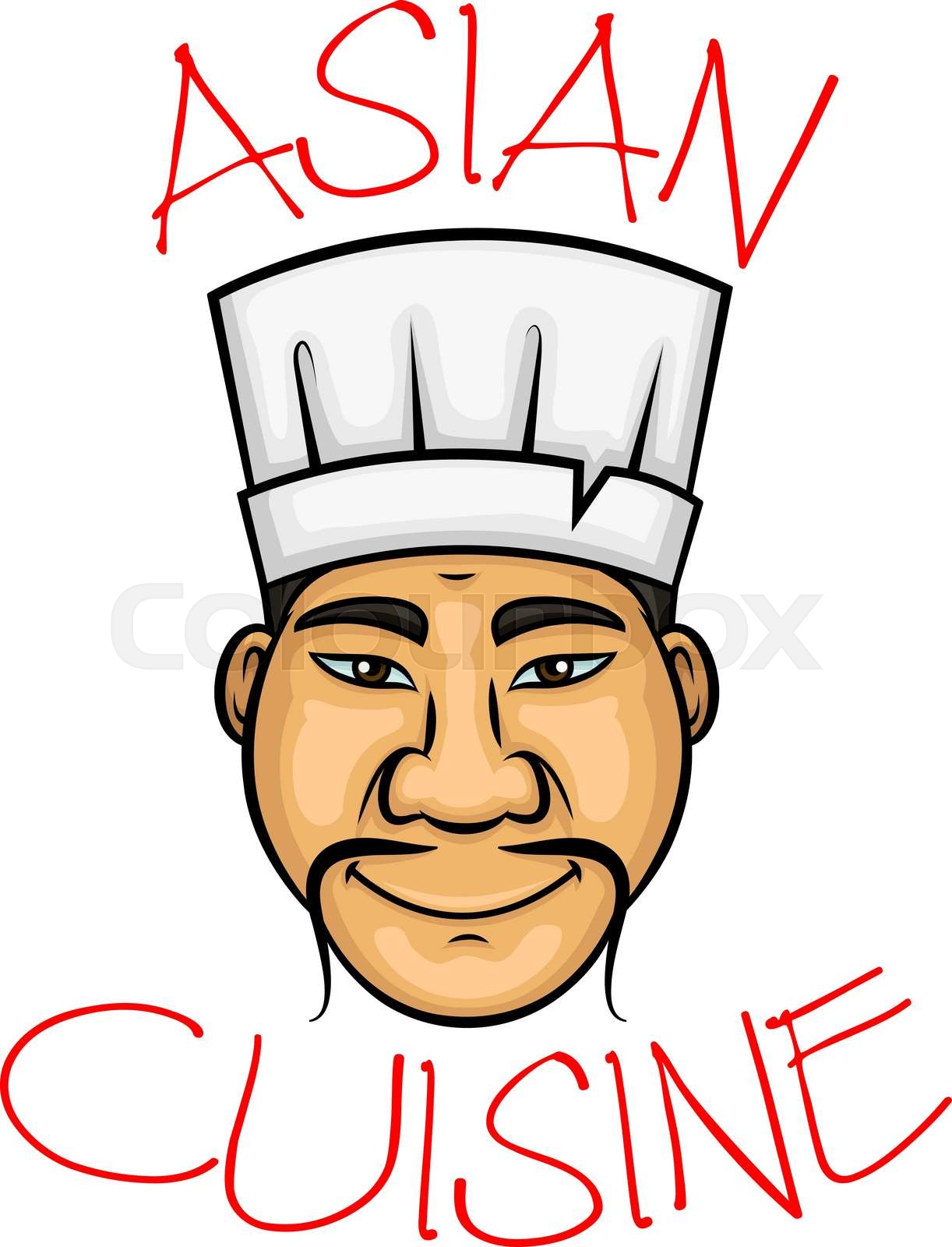 chefkoch, asiatisch, cartoon | Stock-Vektor | Colourbox