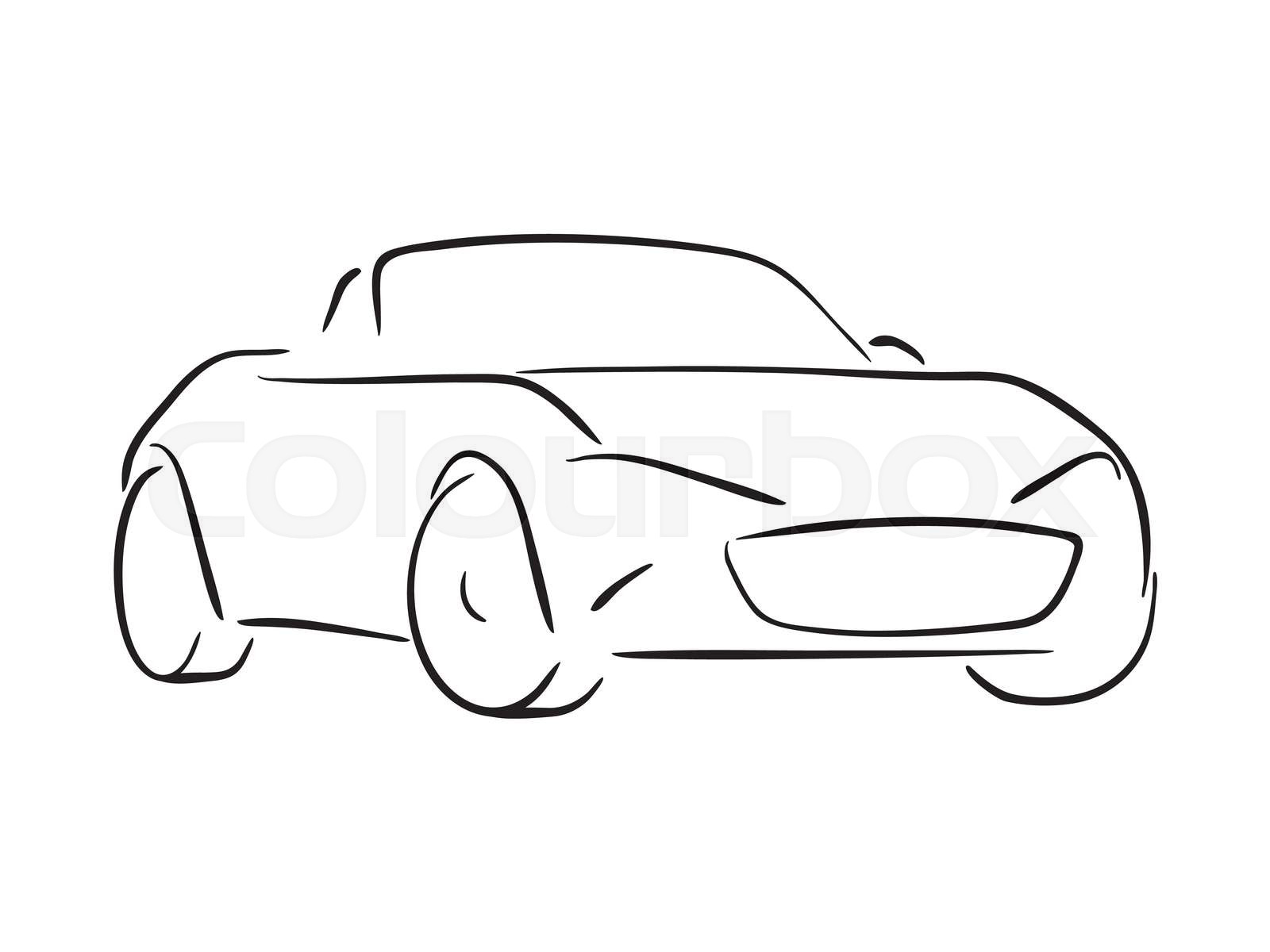 Simple Car Outline Drawing