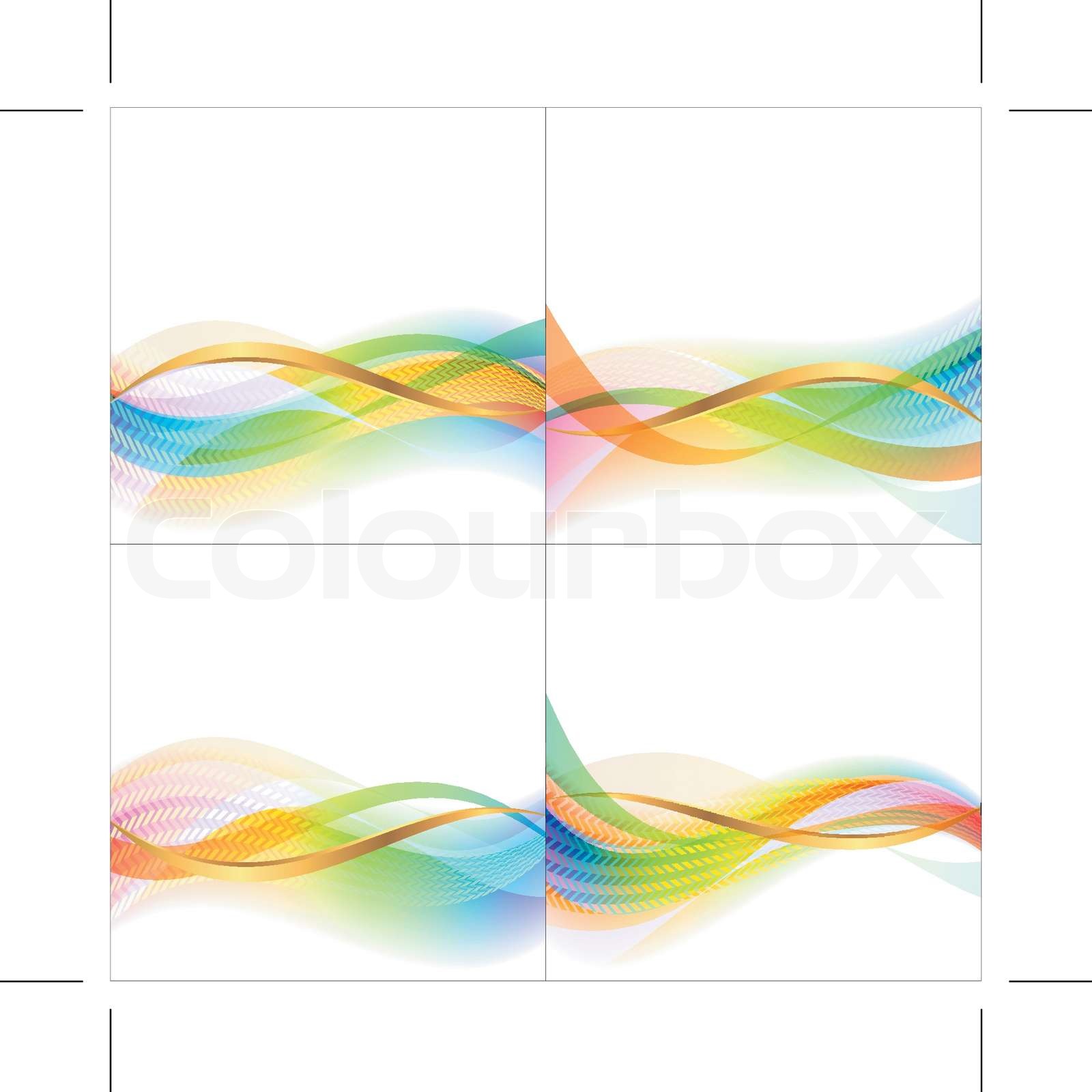 Hintergrund für die Präsentation mit Wellen | Stock-Vektor | Colourbox