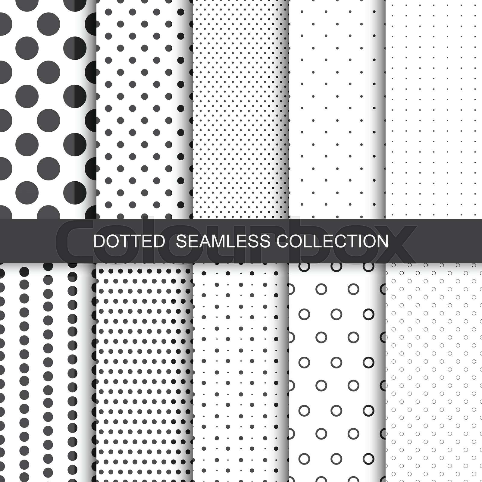 Simple dotted patterns. | Stock vector | Colourbox