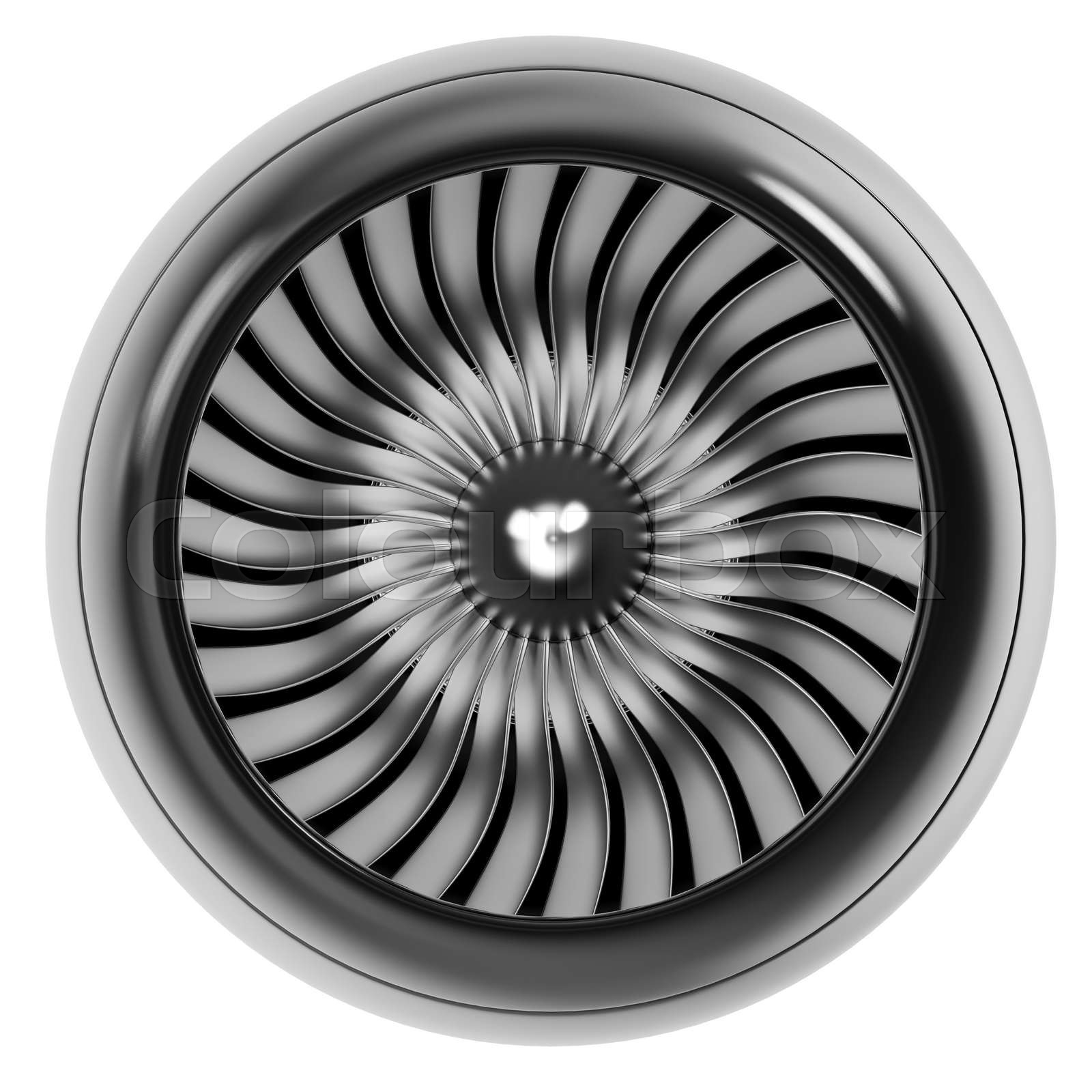 Jet engine front view isolated on white background. | Stock image ...
