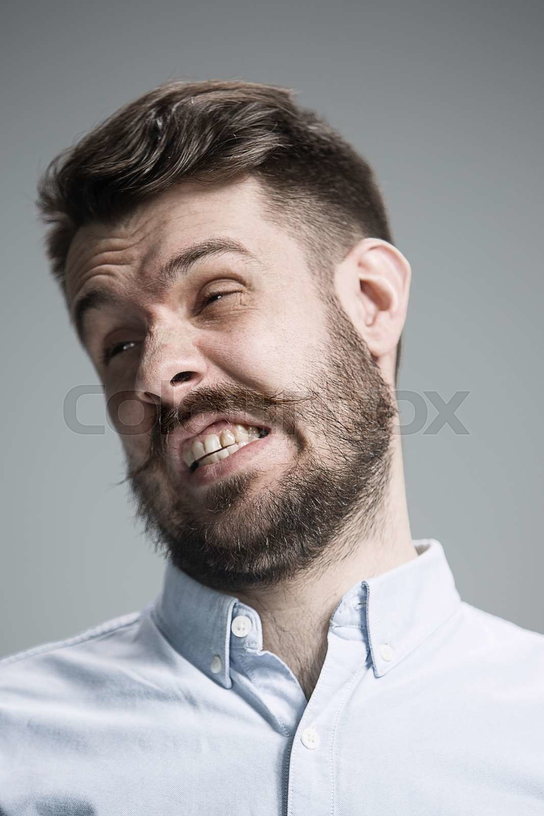 portrait of disgusted man | Stock image | Colourbox