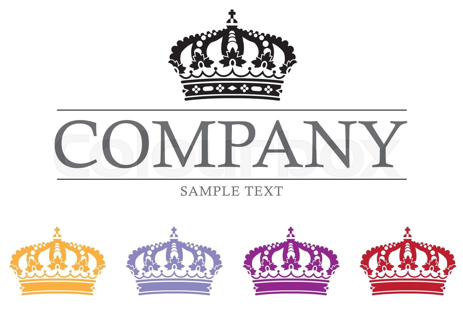 krone, logo, icon | Stock-Vektor | Colourbox