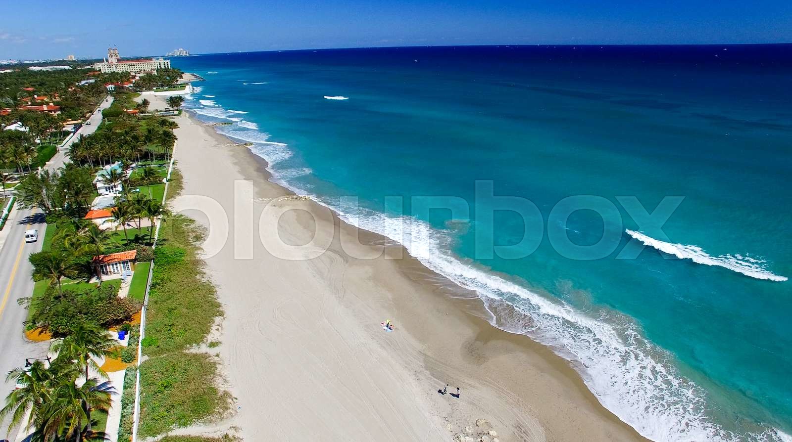 Aerial view of Palm Beach - Florida | Stock image | Colourbox