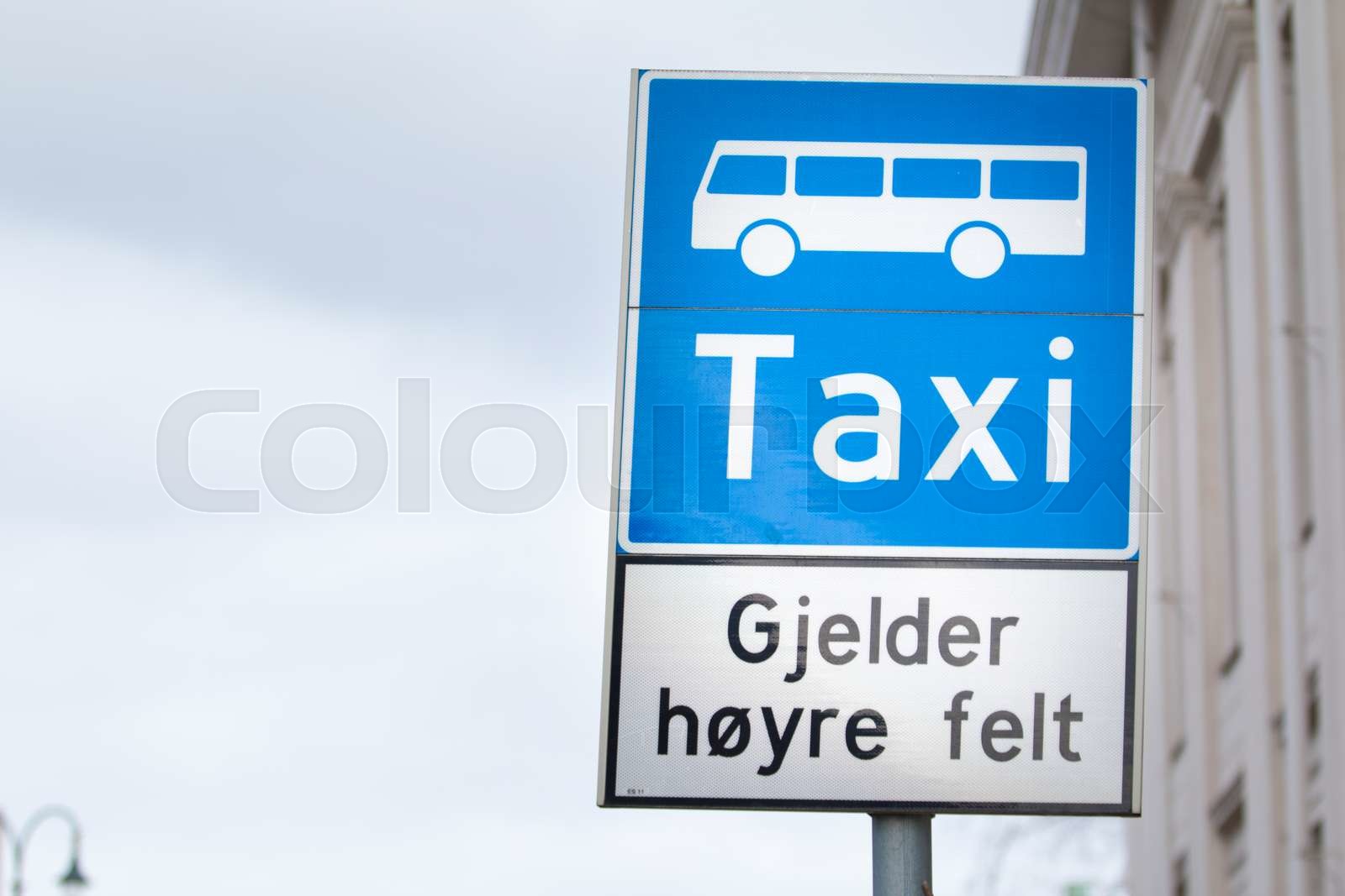 Bus and Taxi Lane | Stock image | Colourbox