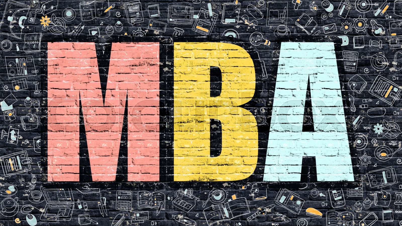 MBA Concept with Doodle Design Icons. | Stock image | Colourbox