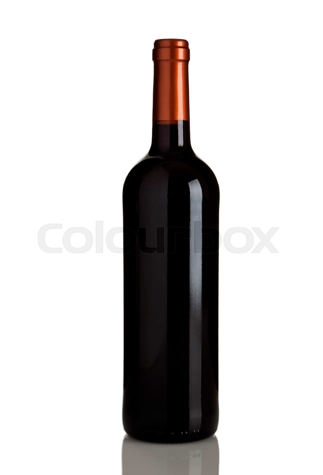 red wine bottle without labels | Stock image | Colourbox