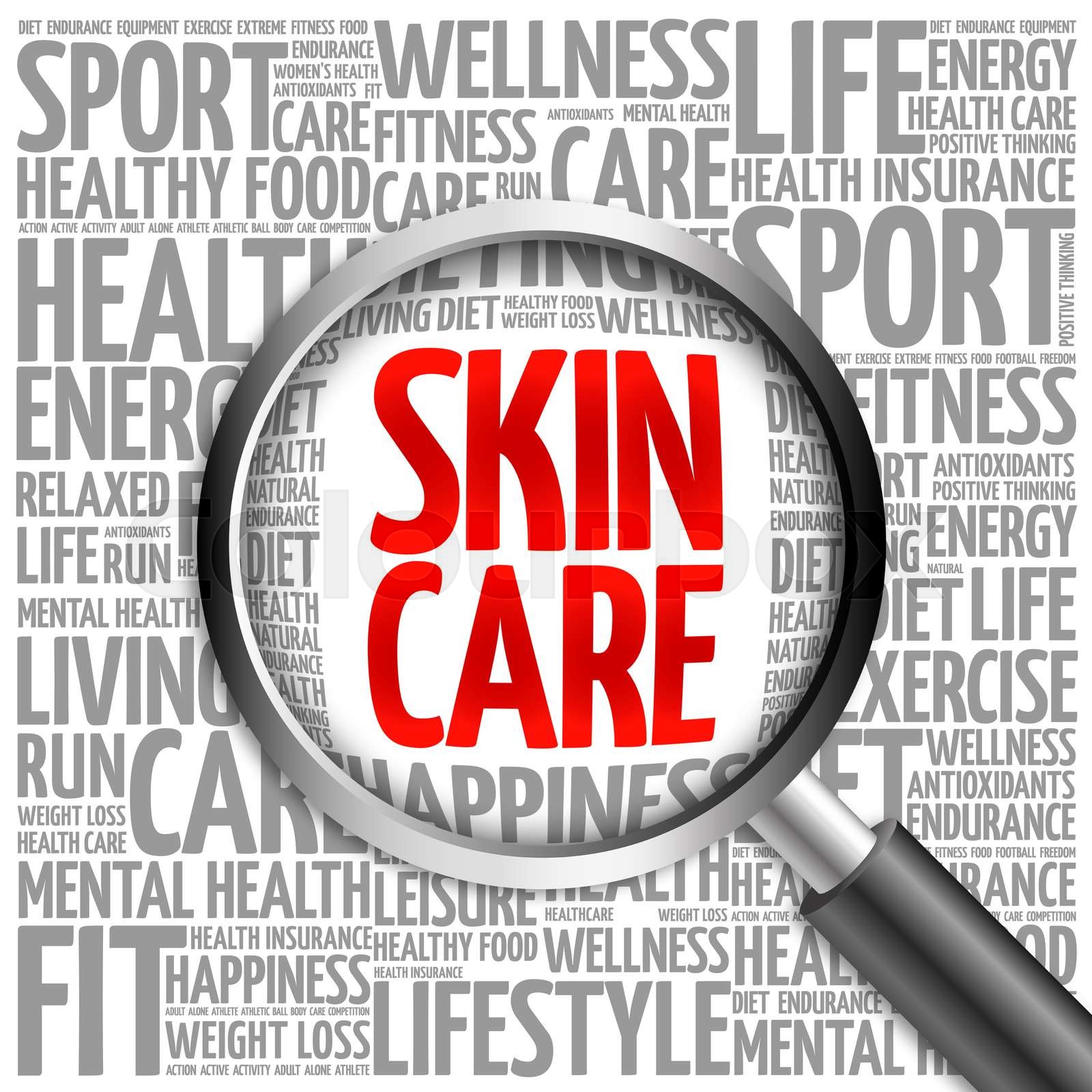 Skin care word cloud | Stock image | Colourbox