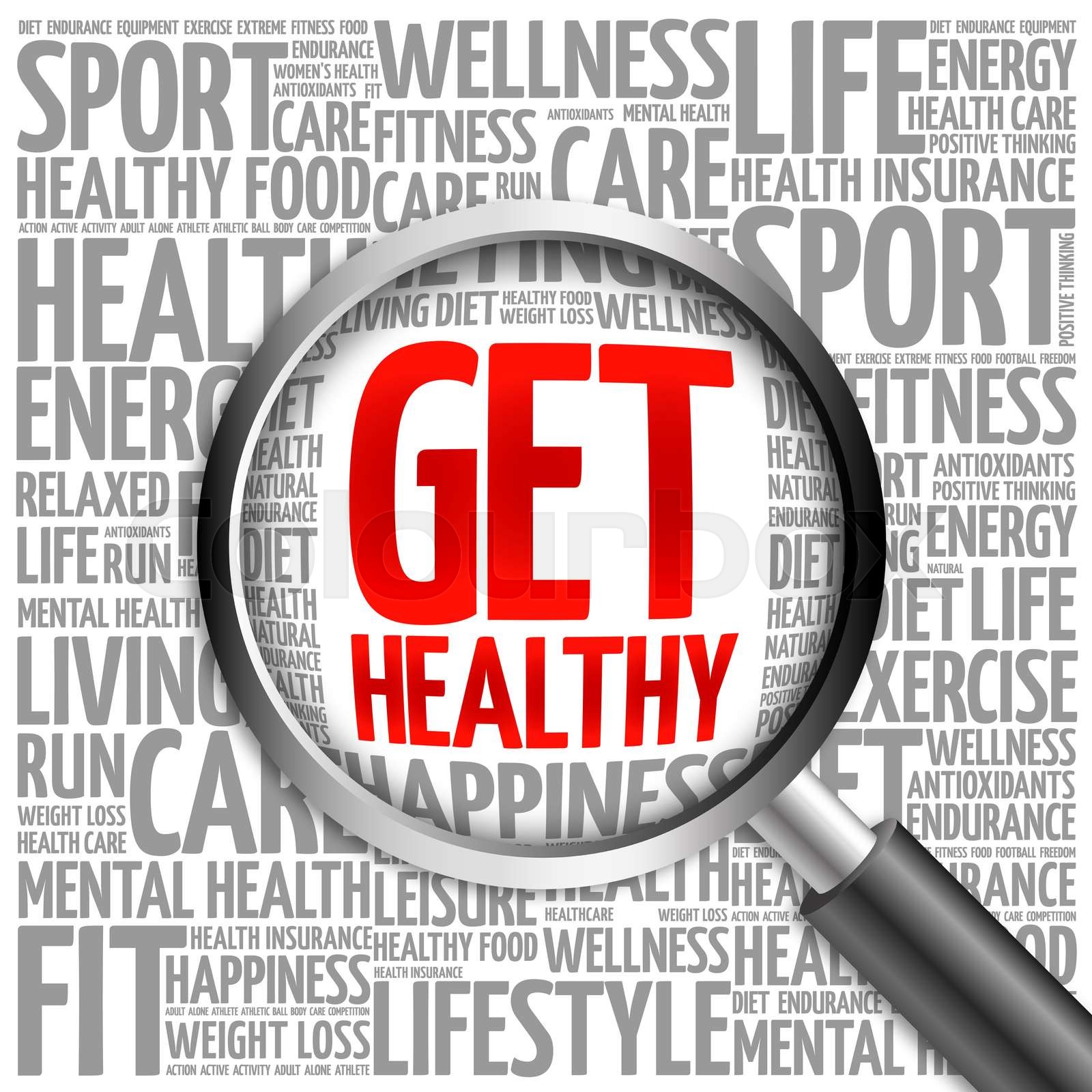 Get Healthy Word Cloud Stock Image Colourbox