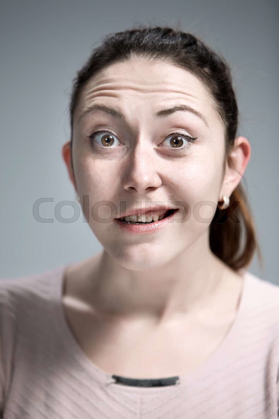 portrait of disgusted woman | Stock image | Colourbox