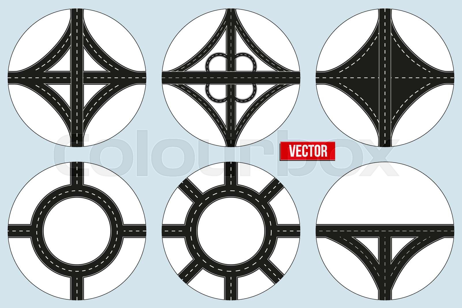 Main road junction | Stock vector | Colourbox