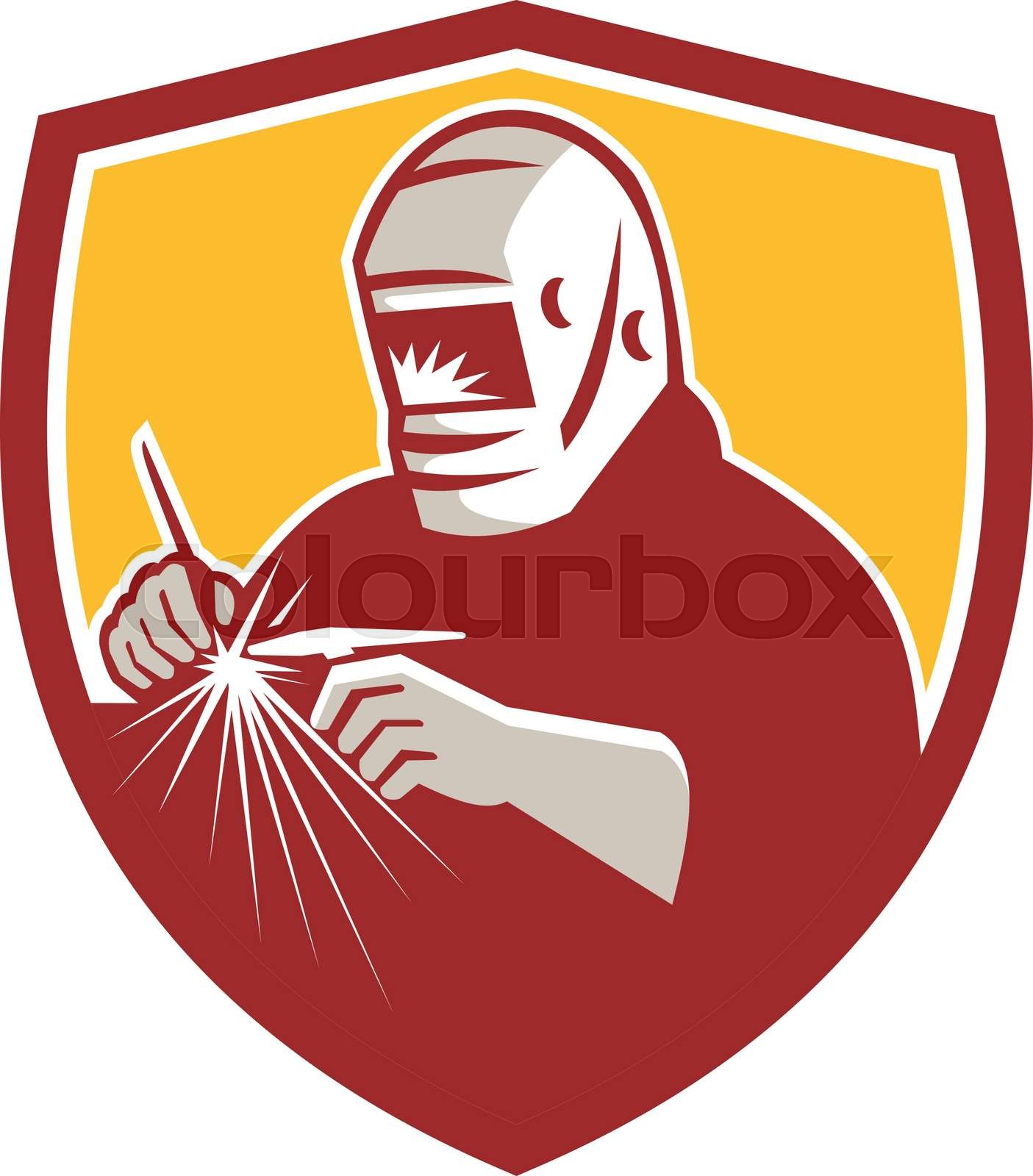 Tig Welder Welding Crest Retro | Stock vector | Colourbox