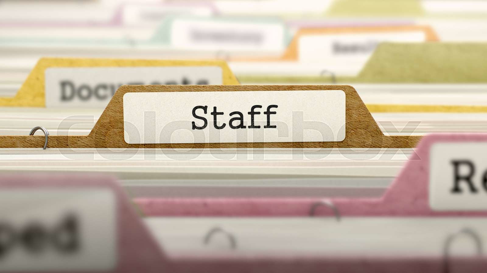 Staff Concept. Folders in Catalog. | Stock image | Colourbox