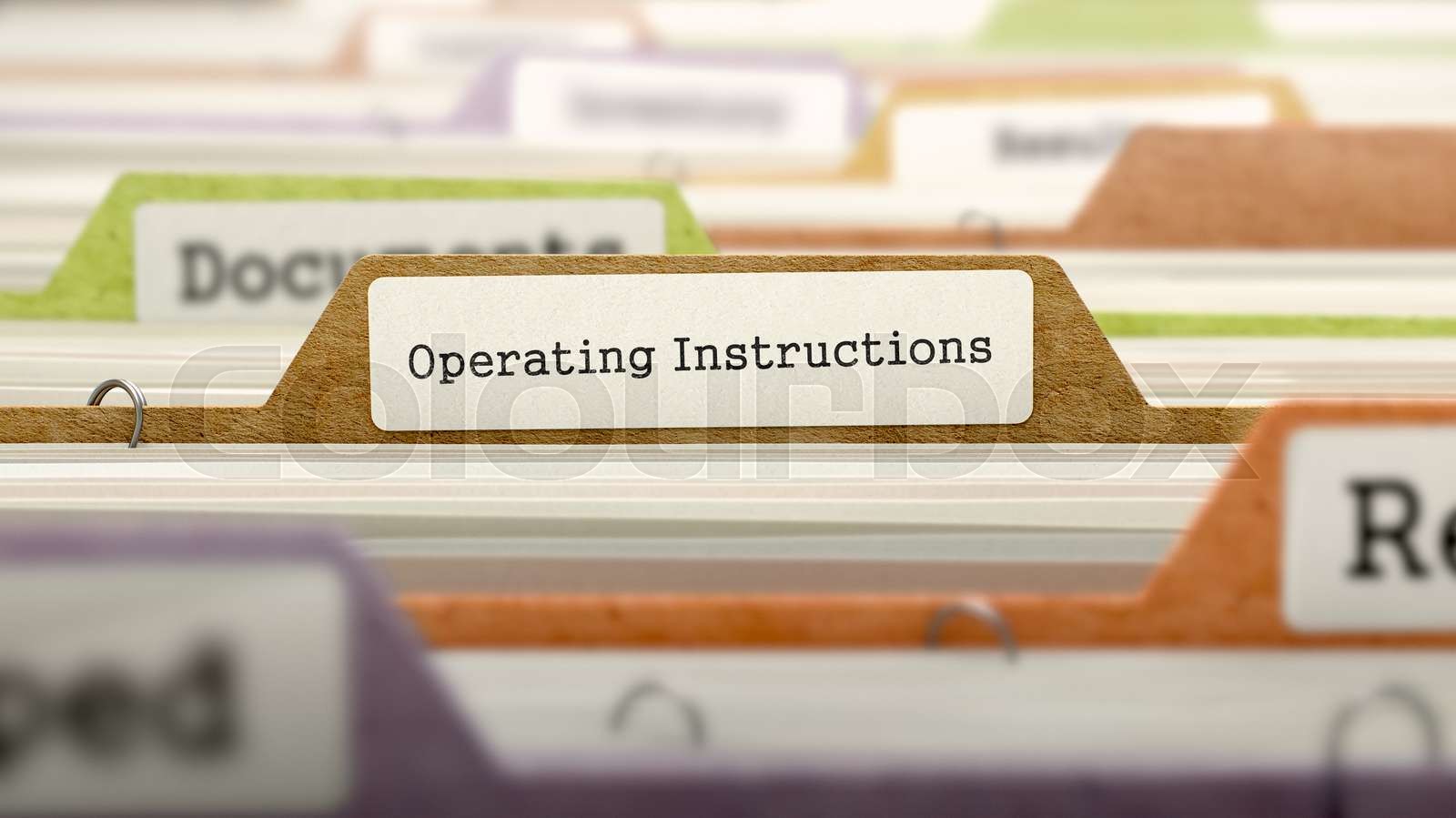 Operating Instructions Concept. Folders in Catalog. | Stock image ...