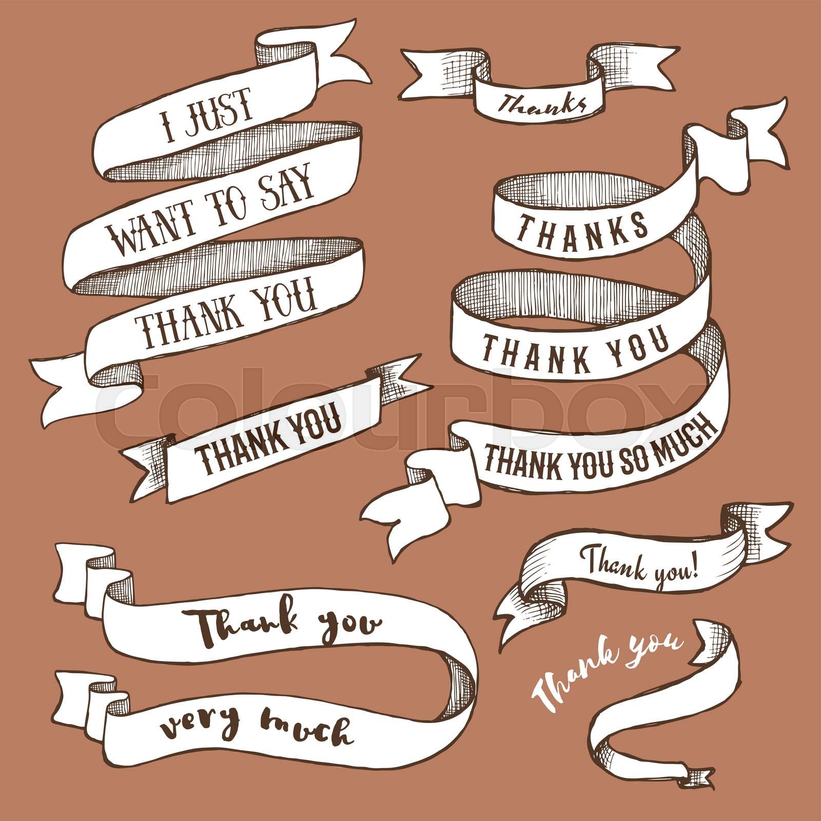 Thank you ribbons | Stock vector | Colourbox