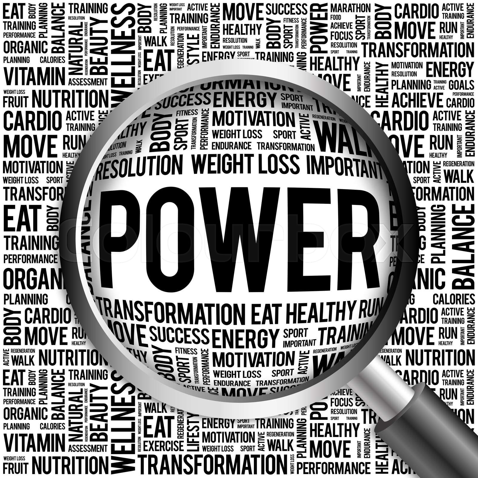 POWER word cloud | Stock image | Colourbox