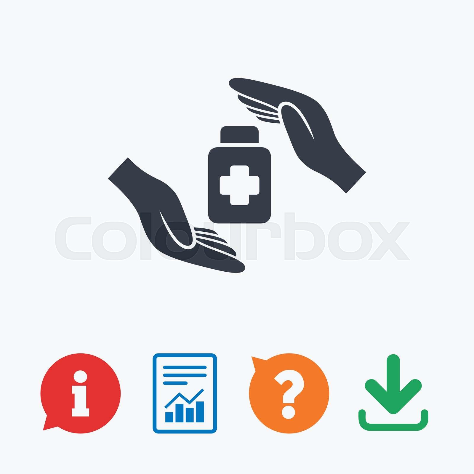 Medical insurance sign. Health insurance symbol. | Stock vector | Colourbox