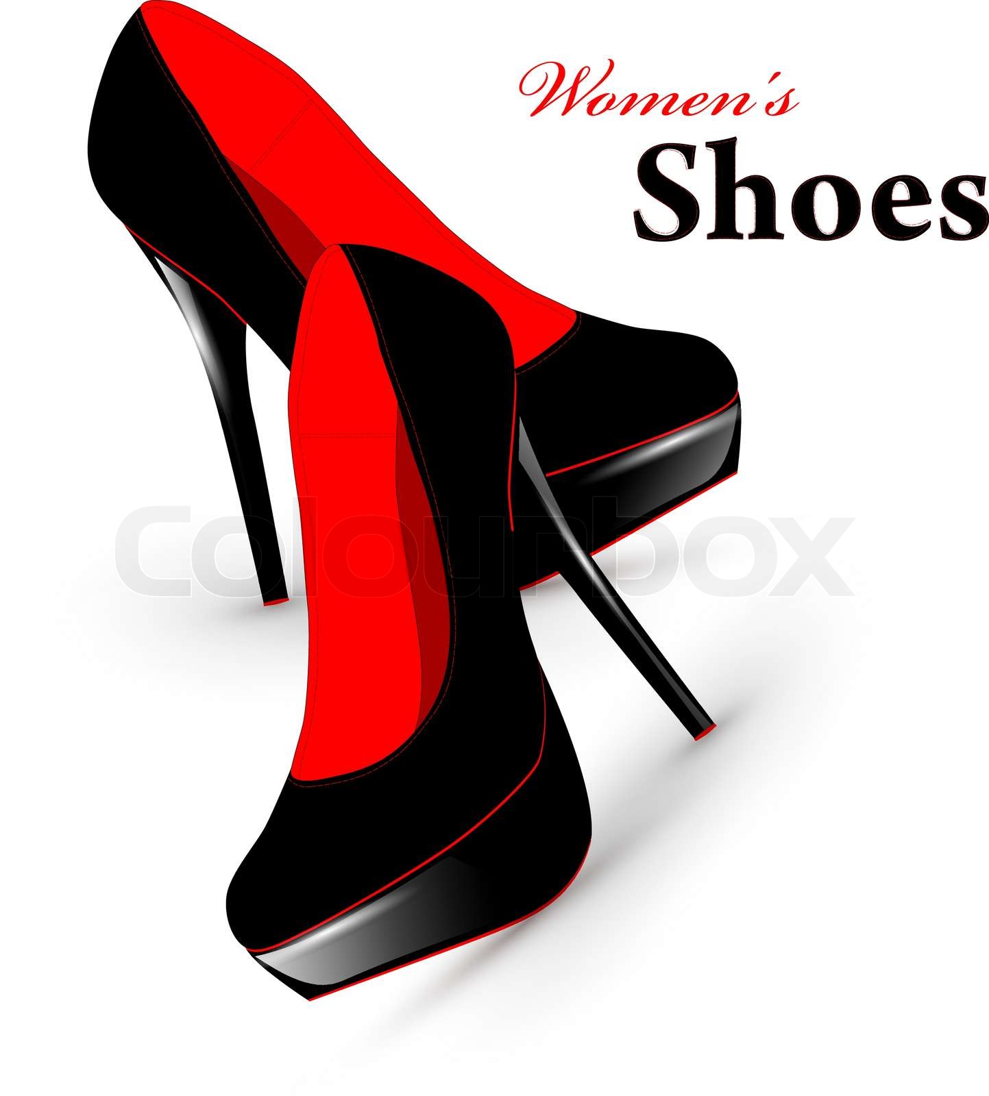 Illustration of fashion high heel woman shoes | Stock vector | Colourbox