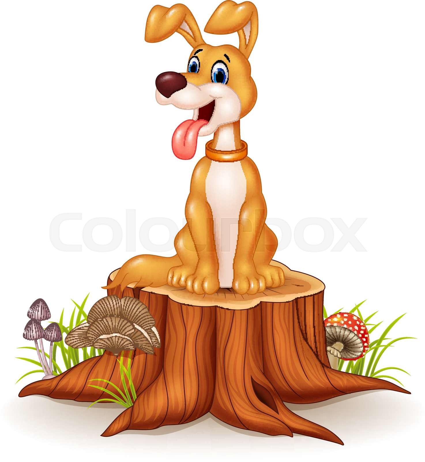 Cartoon Dog Sitting