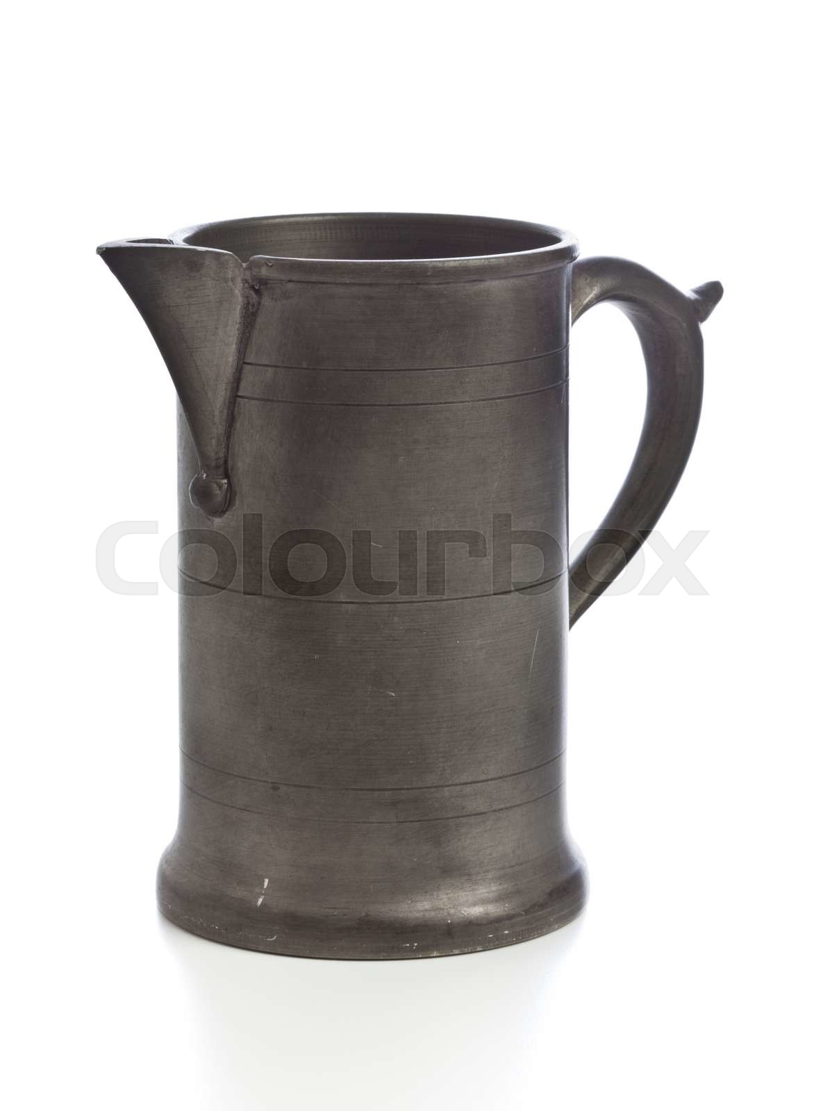 pewter jug isolated | Stock image | Colourbox