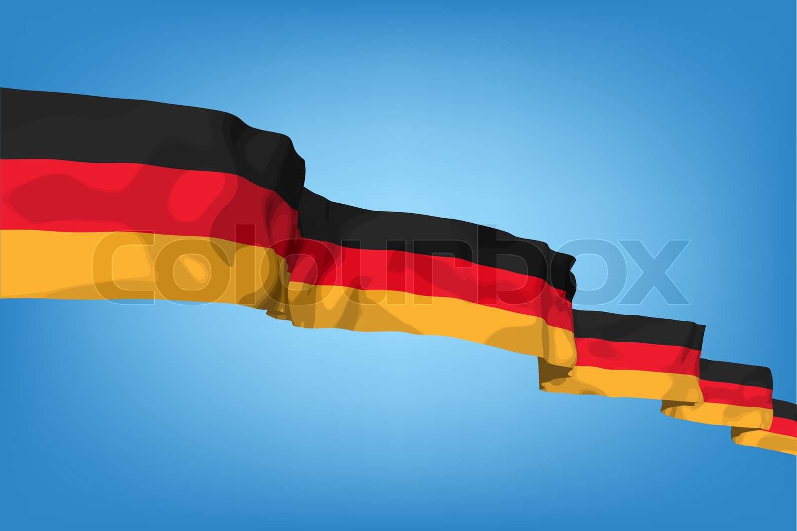 wehenden Fahnen hoch detaillierte 3D-Vektor- | Stock-Vektor | Colourbox