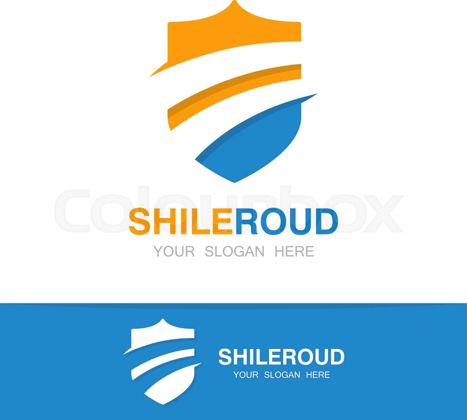 Vector road and shield logo concept | Stock vector | Colourbox