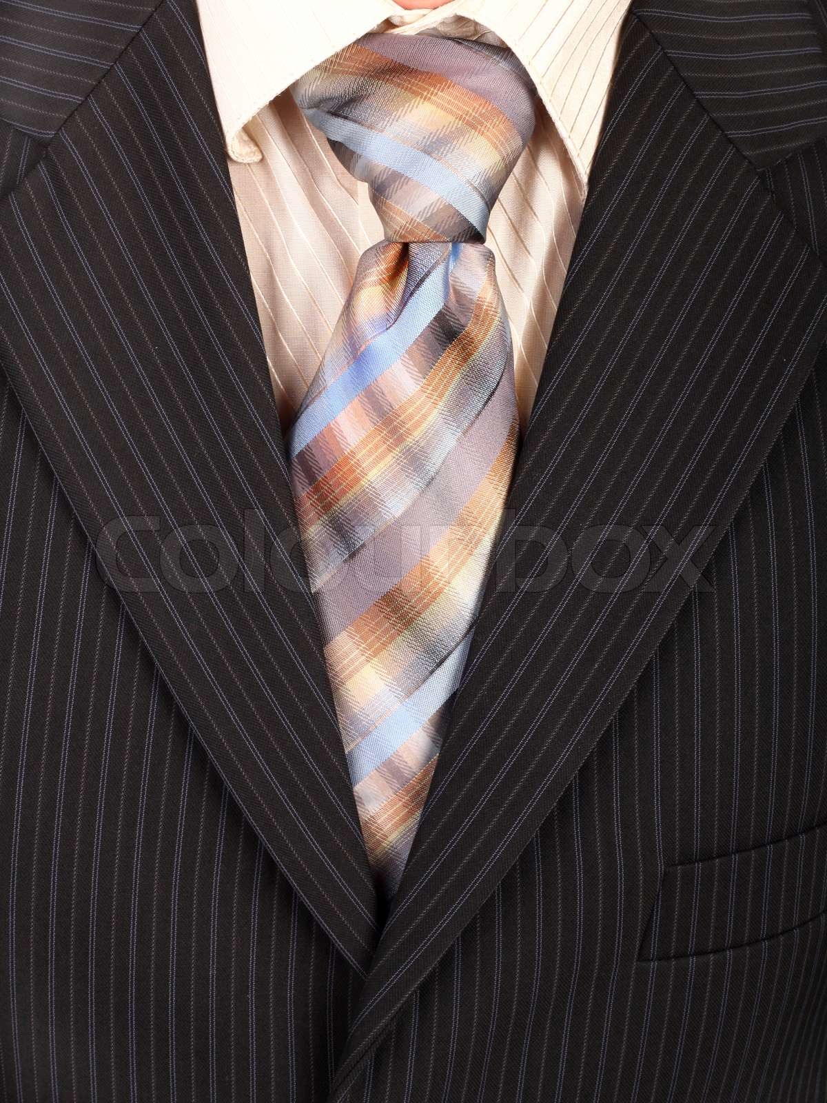 Suit with necktie. Background. | Stock image | Colourbox