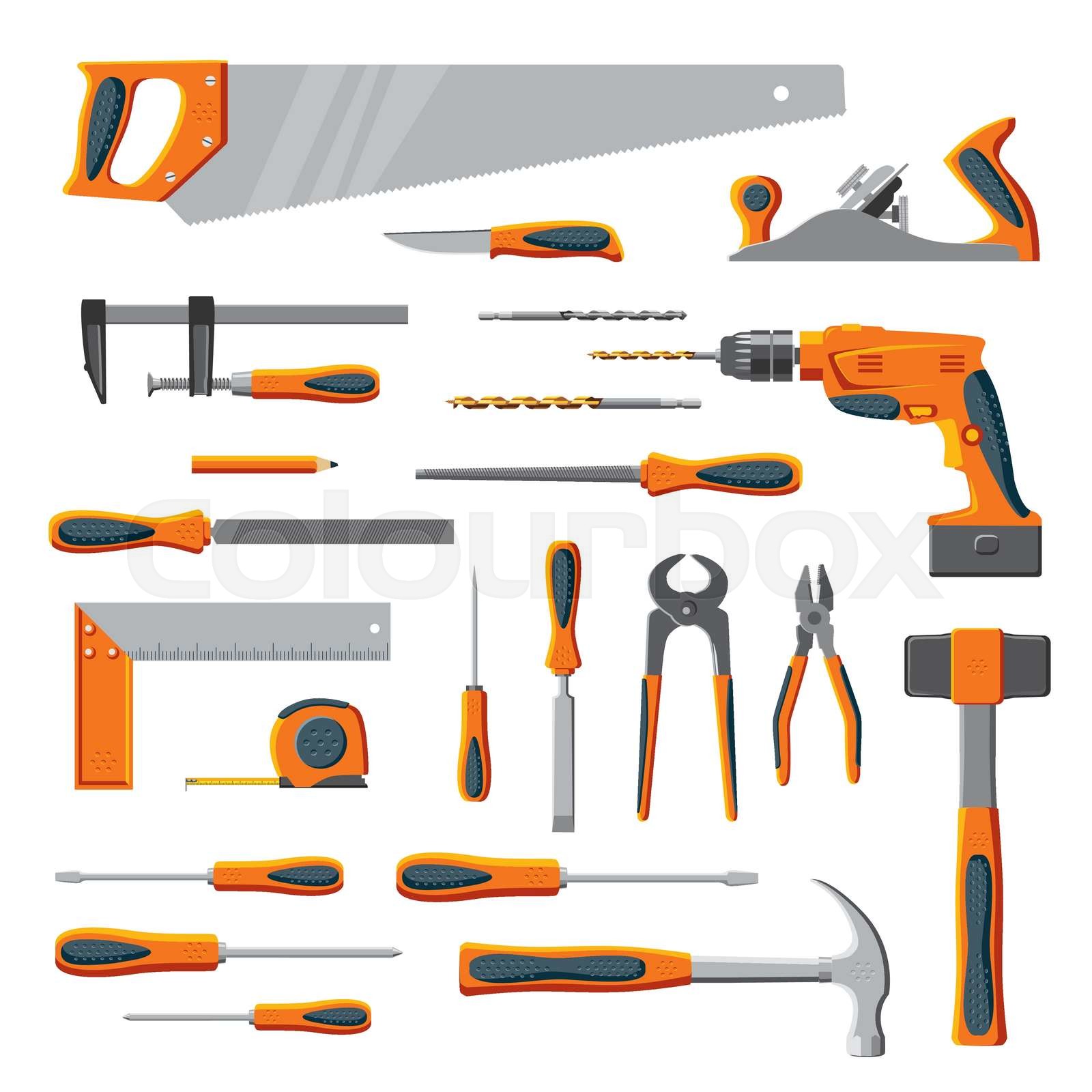 Modern DIY hand tools | Stock vector | Colourbox