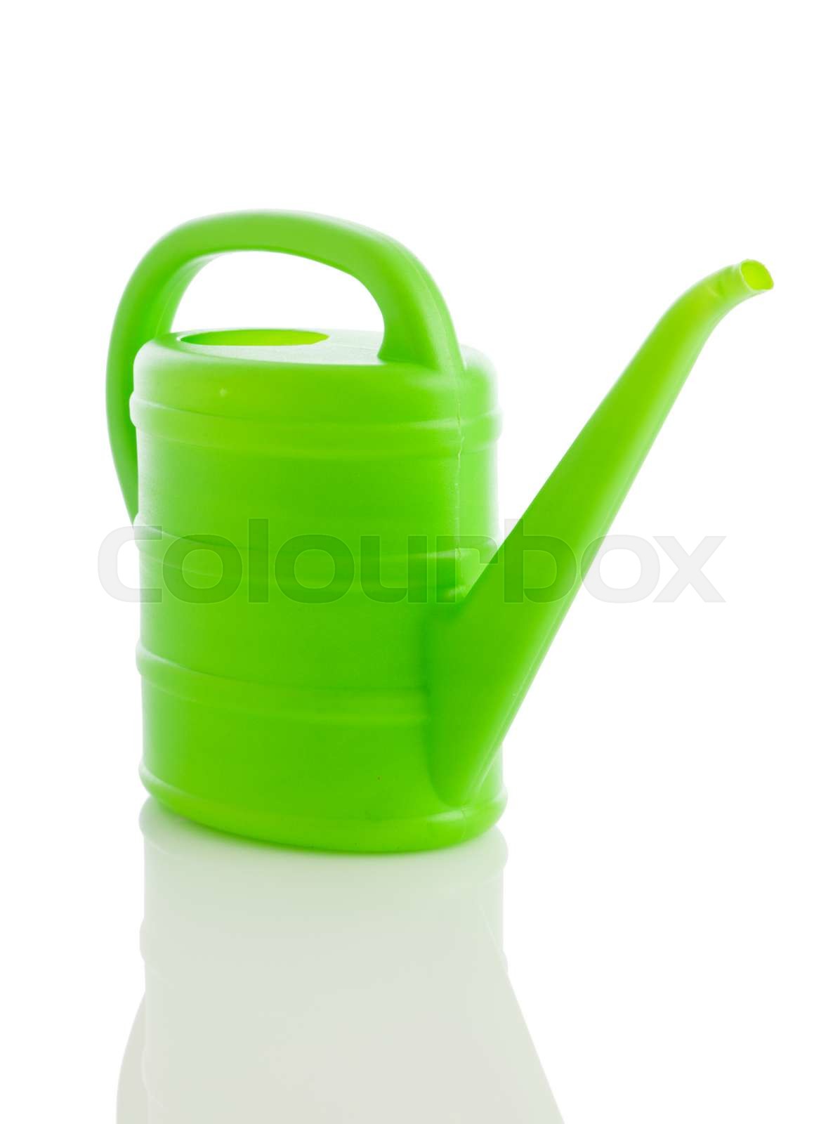 Green Plastic Watering Can | Stock image | Colourbox