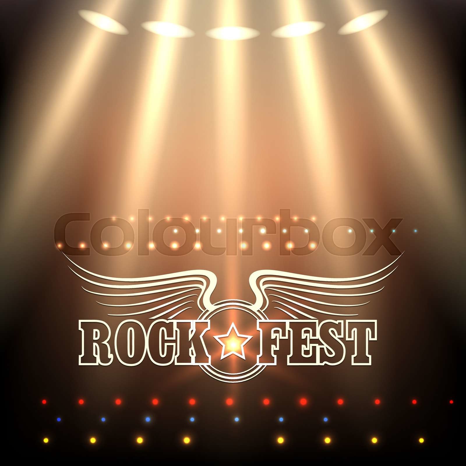 Rock Festival Poster Template | Stock vector | Colourbox