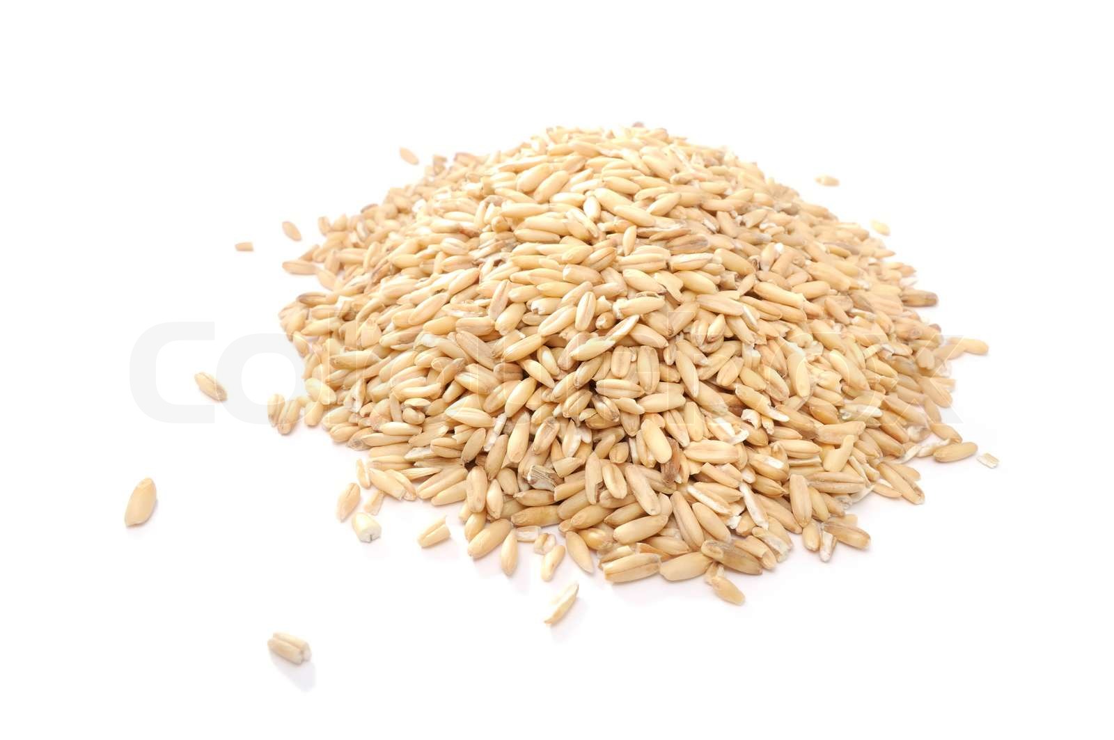 Whole Oats Isolated on White Background | Stock image | Colourbox