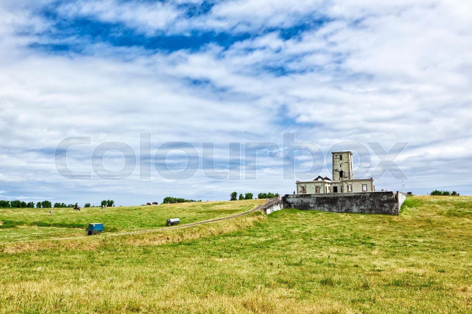 Destroyed lighthouse on Faial island | Stock image | Colourbox
