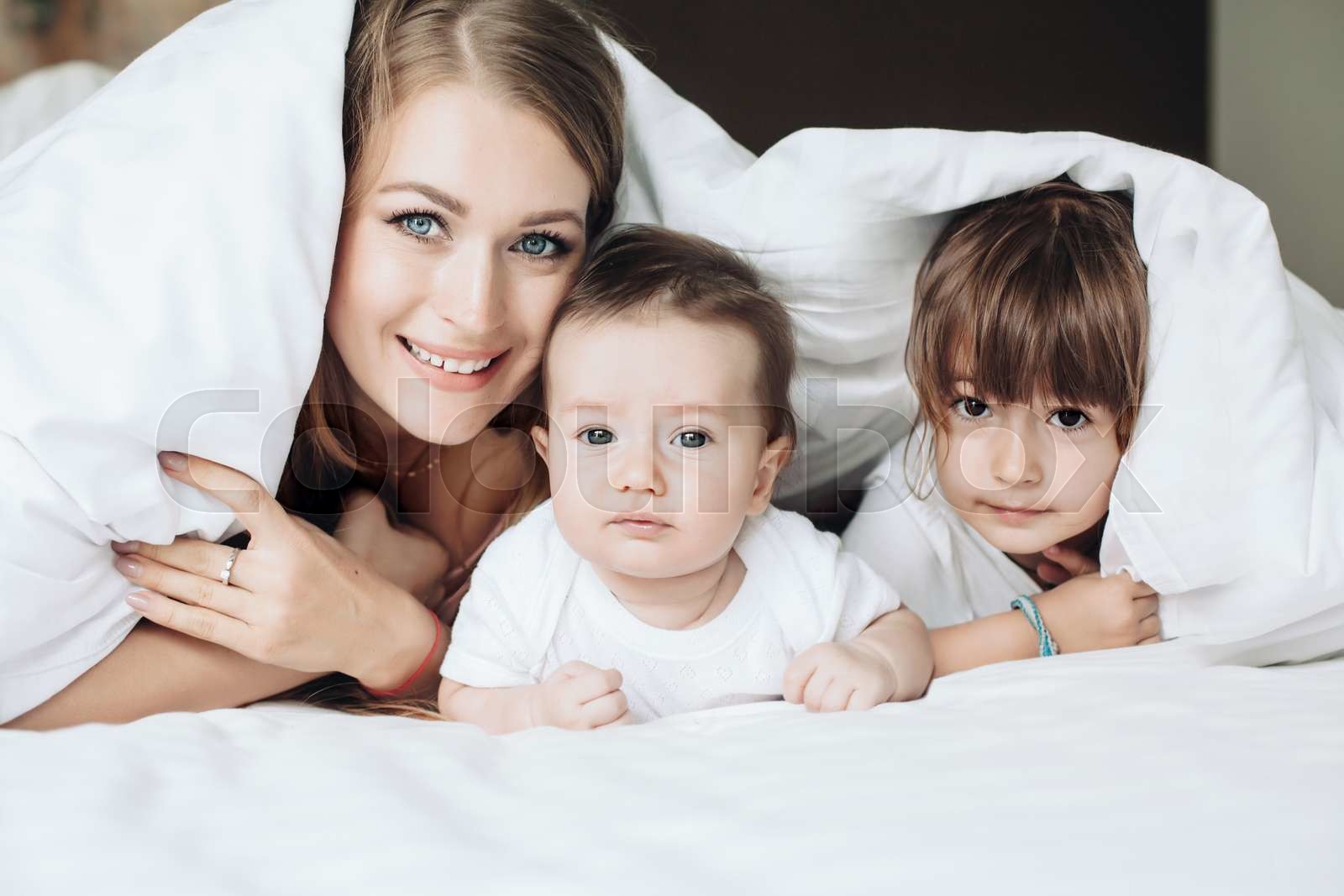 Mama With Children Stock Image Colourbox