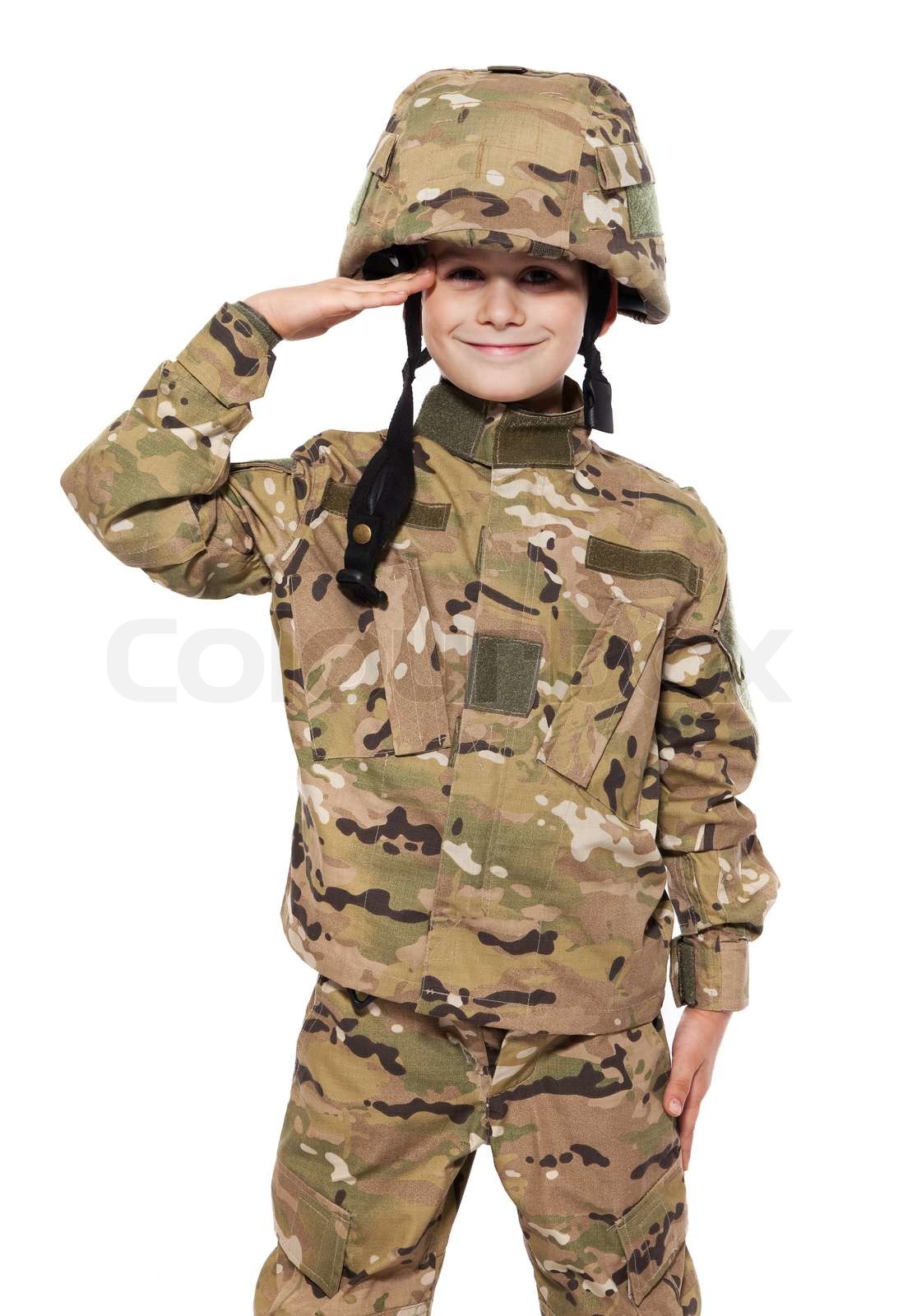 Salutieren Soldat. | Stock Bild | Colourbox