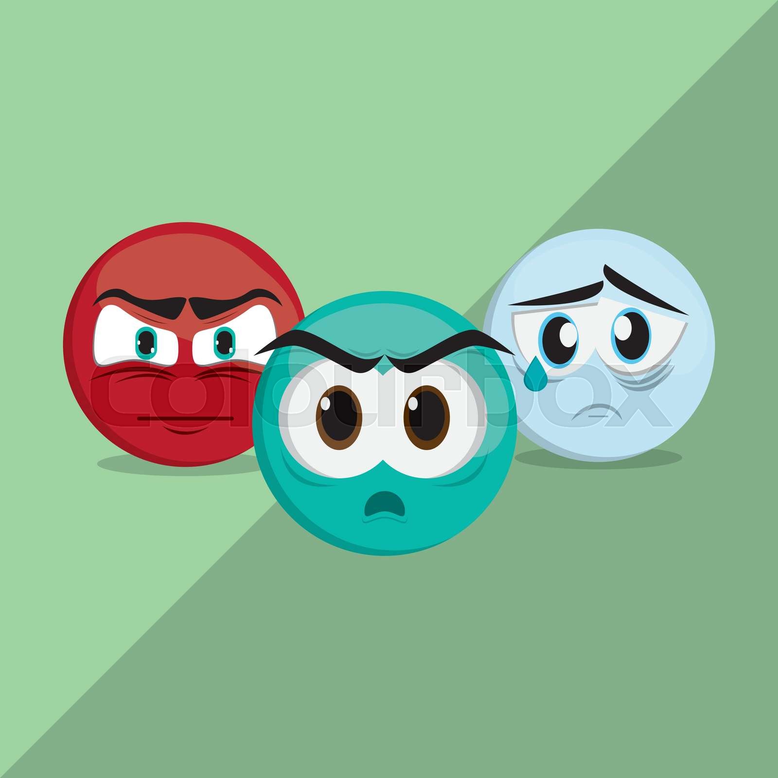 Cartoon face design | Stock vector | Colourbox