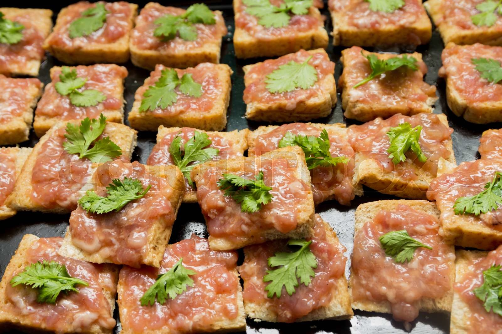 bread with minced pork | Stock image | Colourbox