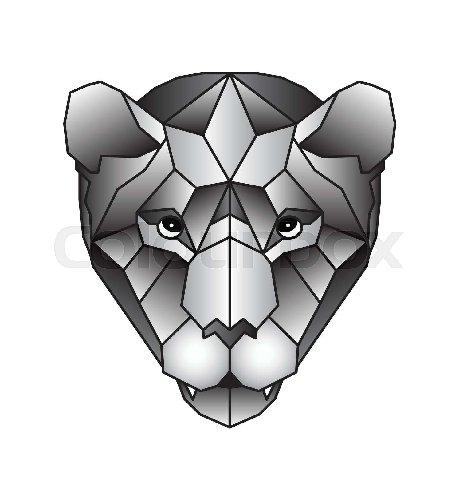 Polygonal head of tiger in vector. | Stock vector | Colourbox