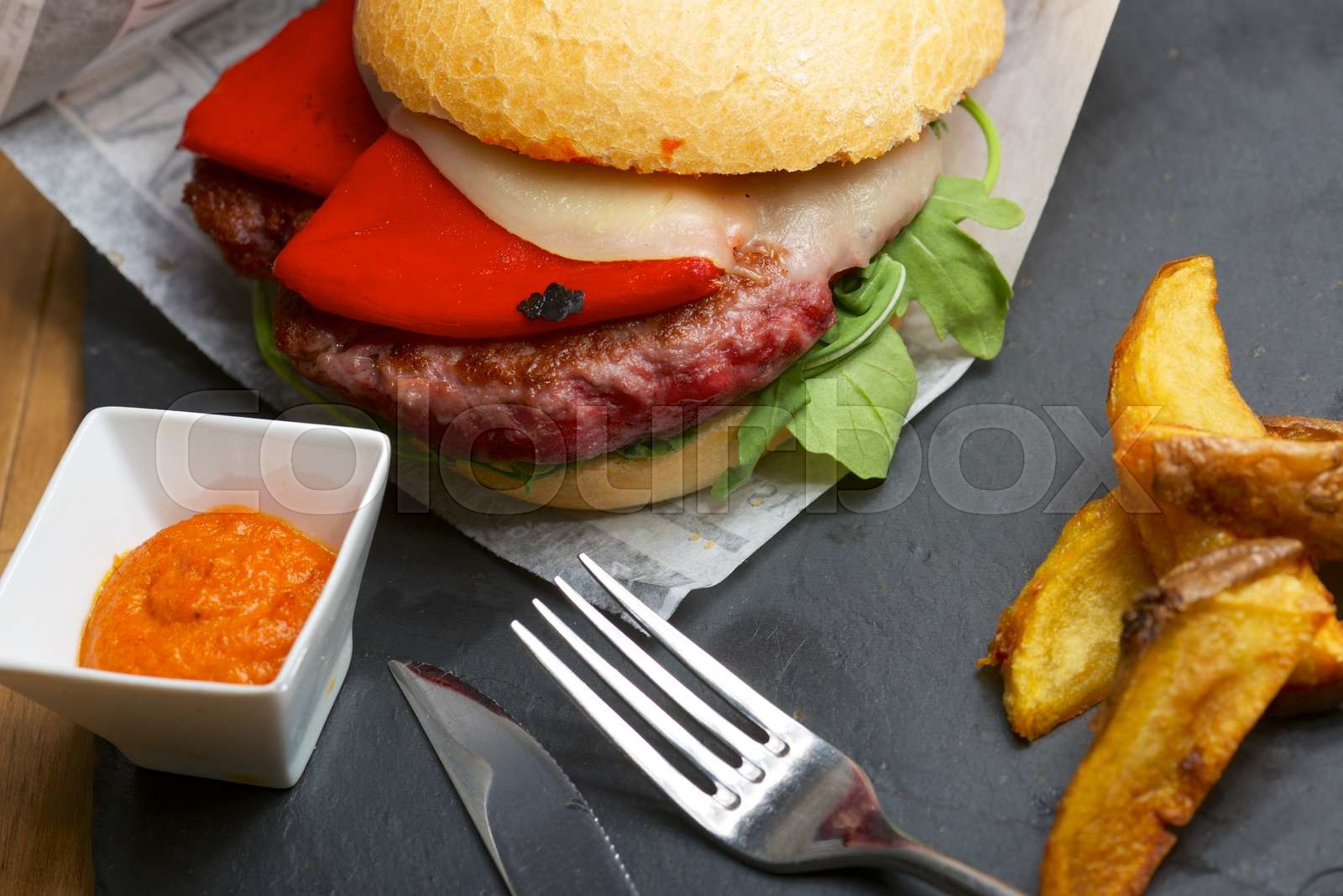 Beef burger | Stock image | Colourbox