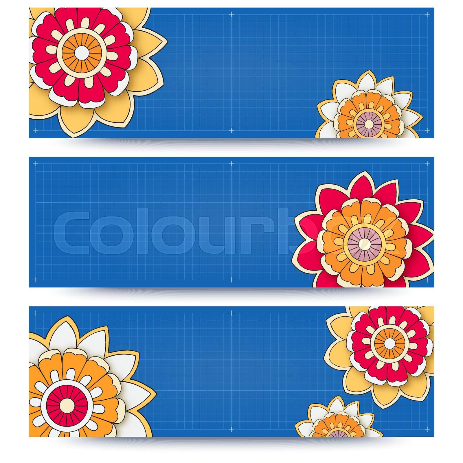 Vector banner with flowers | Stock vector | Colourbox