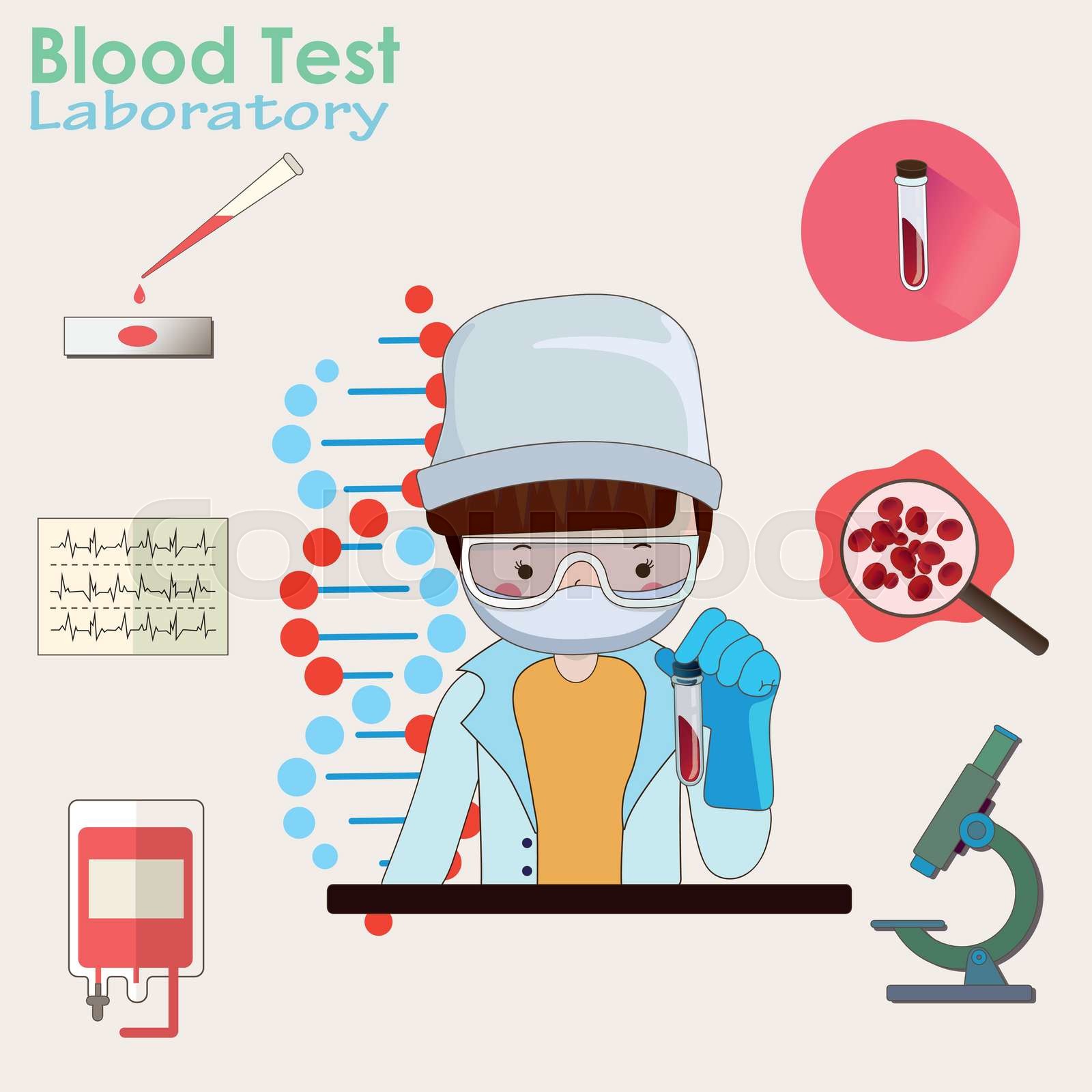 Medical worker in laboratory | Stock vector | Colourbox