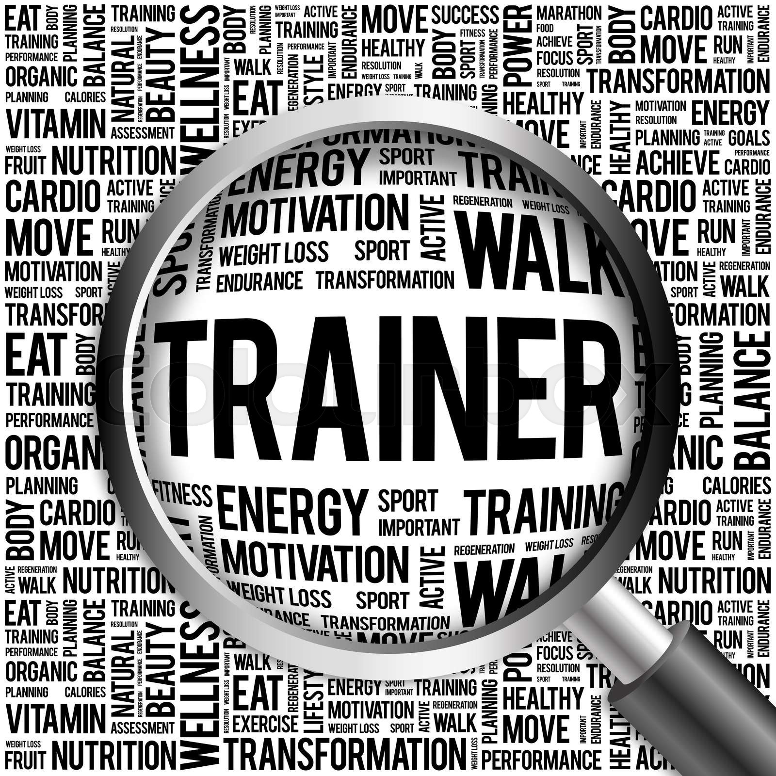 Trainer word cloud | Stock image | Colourbox