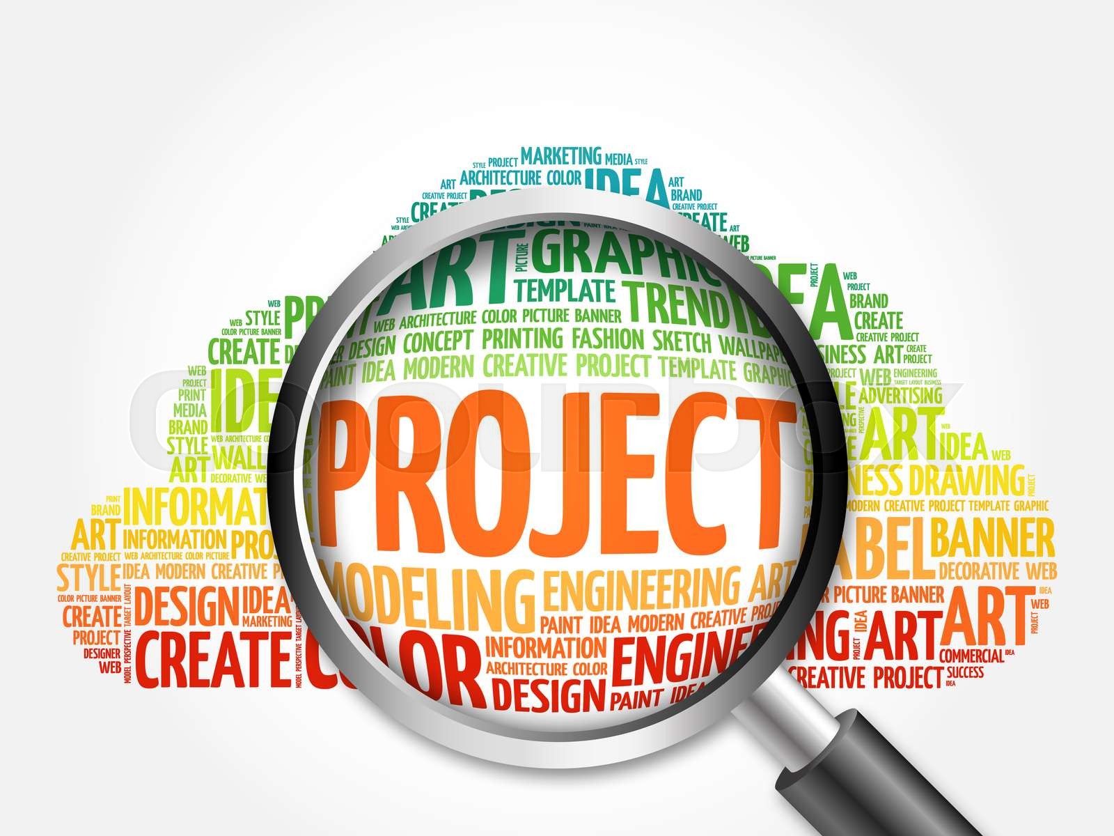 PROJECT word cloud | Stock image | Colourbox