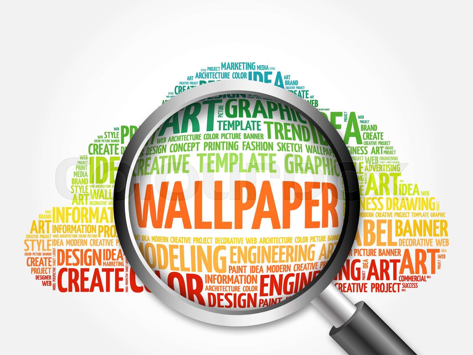 WALLPAPER word cloud | Stock image | Colourbox