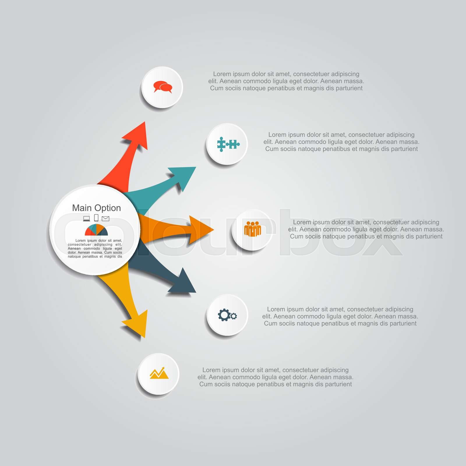 Infographic report template. Vector illustration. | Stock vector ...