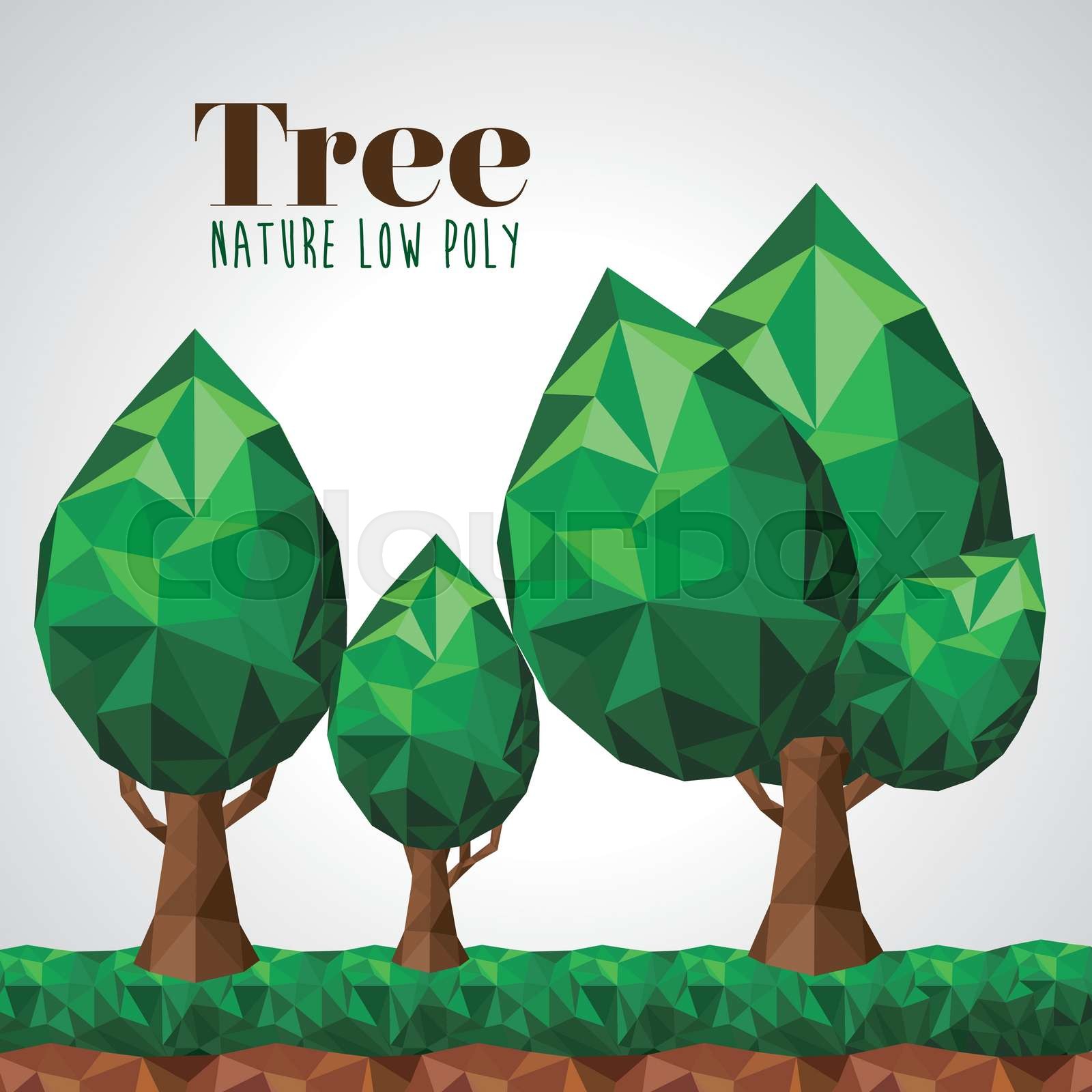 nature low poly design | Stock vector | Colourbox