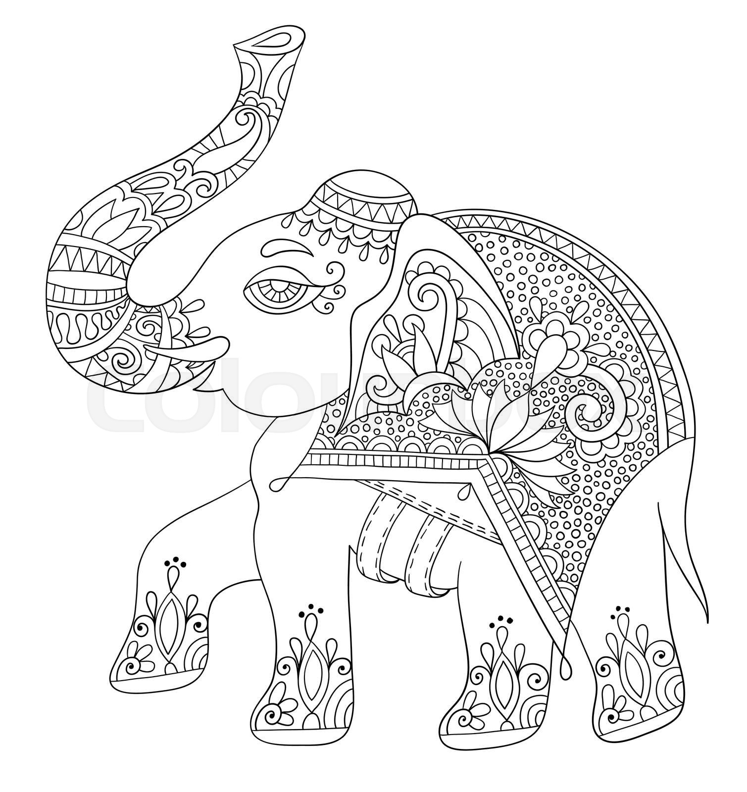 Coloring Pages Of Indian Elephants