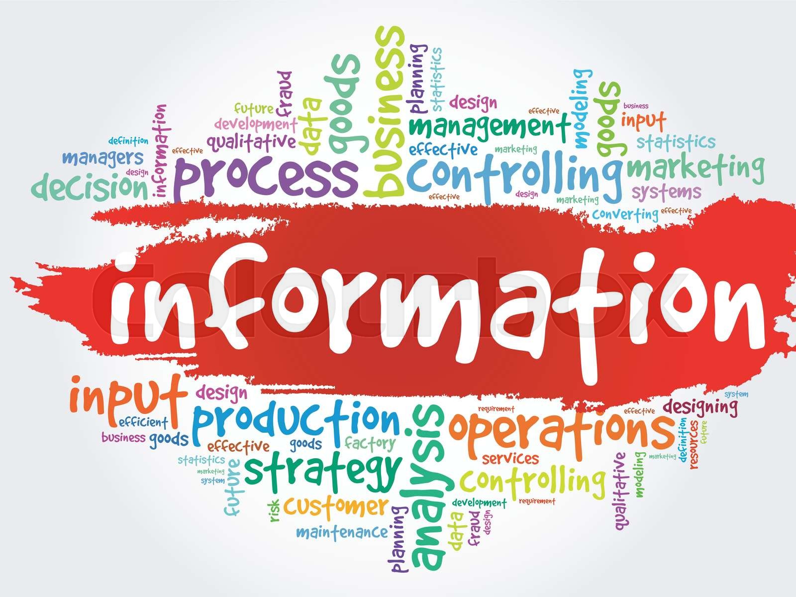 Information word cloud | Stock vector | Colourbox